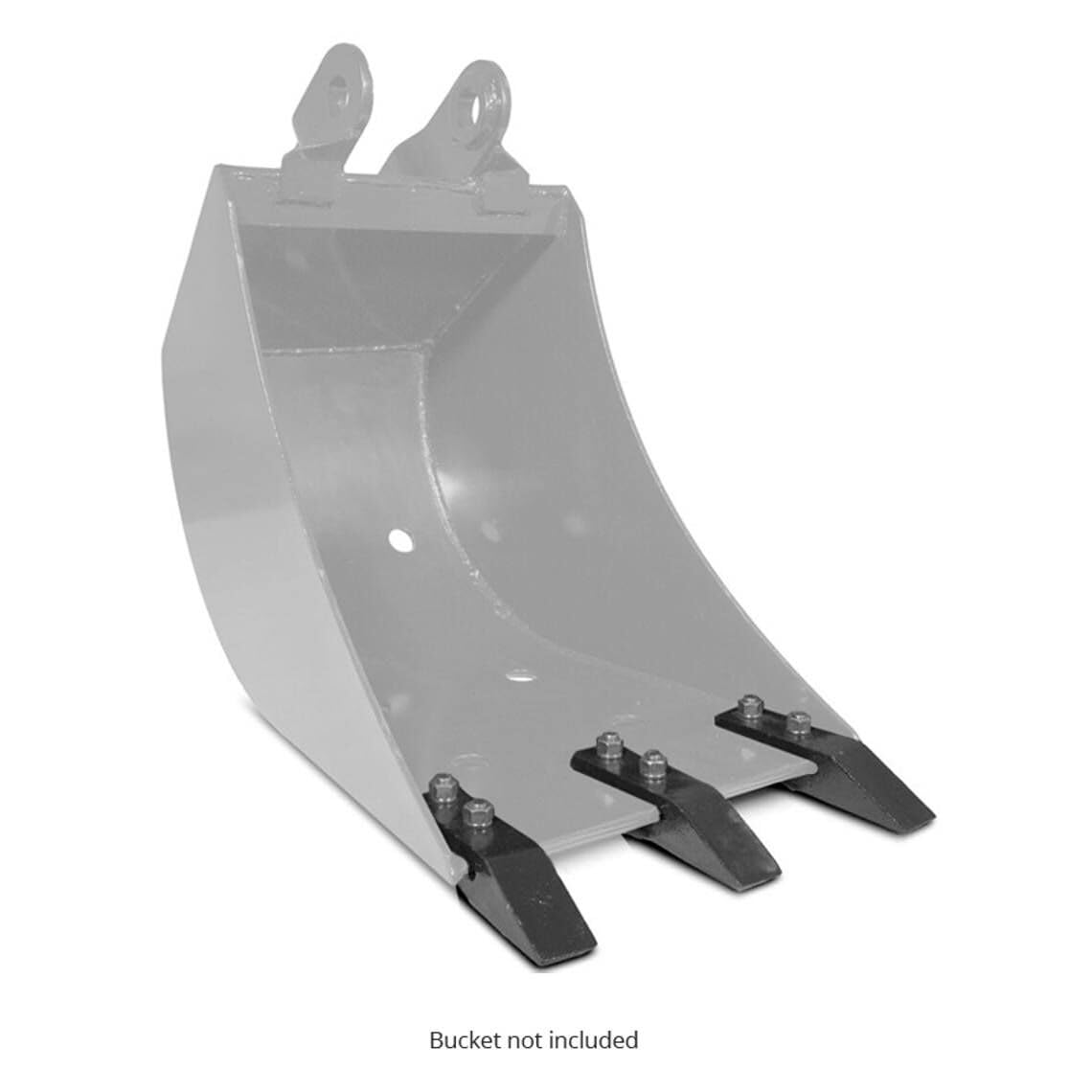 Titan Attachments Set of 3 Black Replacement Tooth Kit for Backhoe Bucket, Fits a Fronthoe and LW Series Backhoe