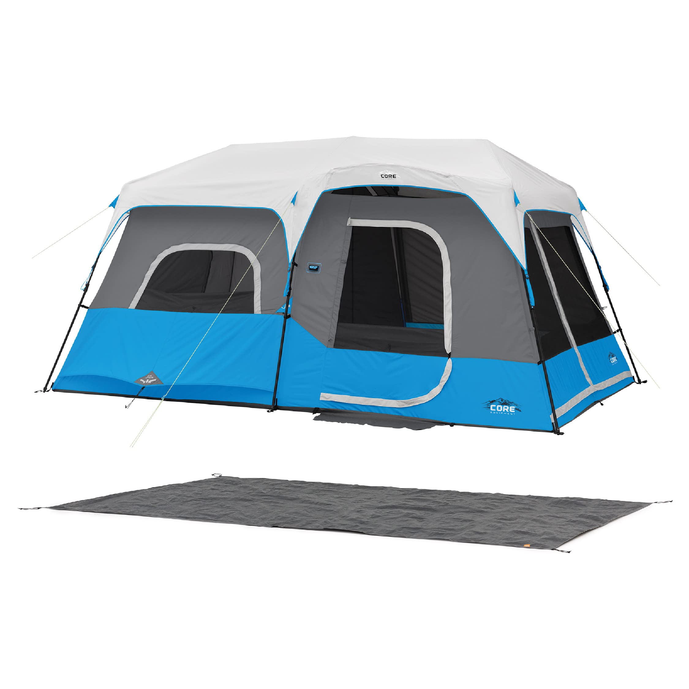 Core 9 Person Lighted Instant Cabin Tent & Footprint