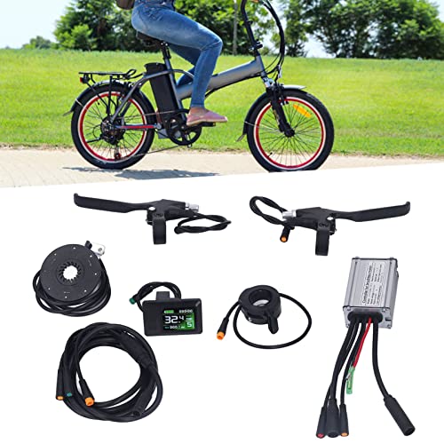 Electric Bike Controller Kit, ABS Waterproof 15A LCD7C Panel Thumb Throttle Brake Bicycle Accessories for 250W Motor