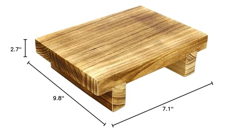 JOROBURO Wooden Step Stool, Foot Step Stool Bedside Foot Stool for High Beds, Large Surface Wooden Stool for Kitchen Bedroom Livingroom Bathroom(#1)