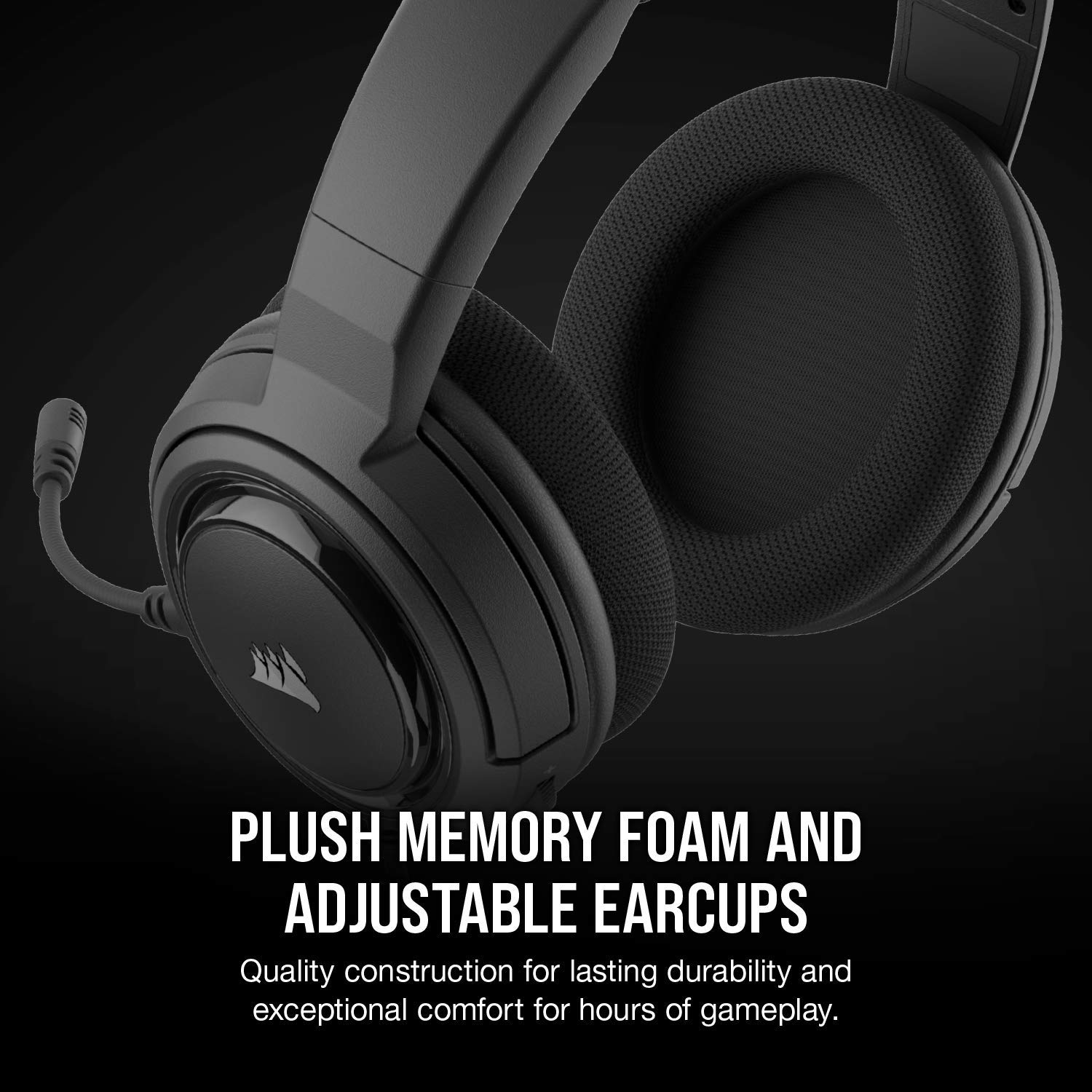 Corsair HS45-7.1 Virtual Surround Sound Gaming Headset w/USB DAC - Memory Foam Earcups - Discord Certified - Works with PC, Xbox Series X, Xbox Series S, PS5, PS4, Nintendo Switch - Carbon (Renewed)