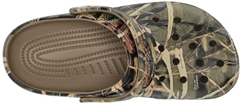 Crocs Kids' Classic Realtree Clog | Camo Shoes , Khaki, 3 Little Kid