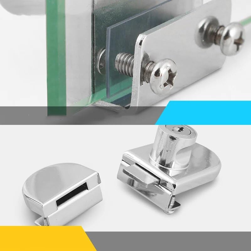 Cabinet Locks with Keys Double Door Lock with Key for Glass Door Lock Punch Free Display Cabinet Euro Cylinder Lock