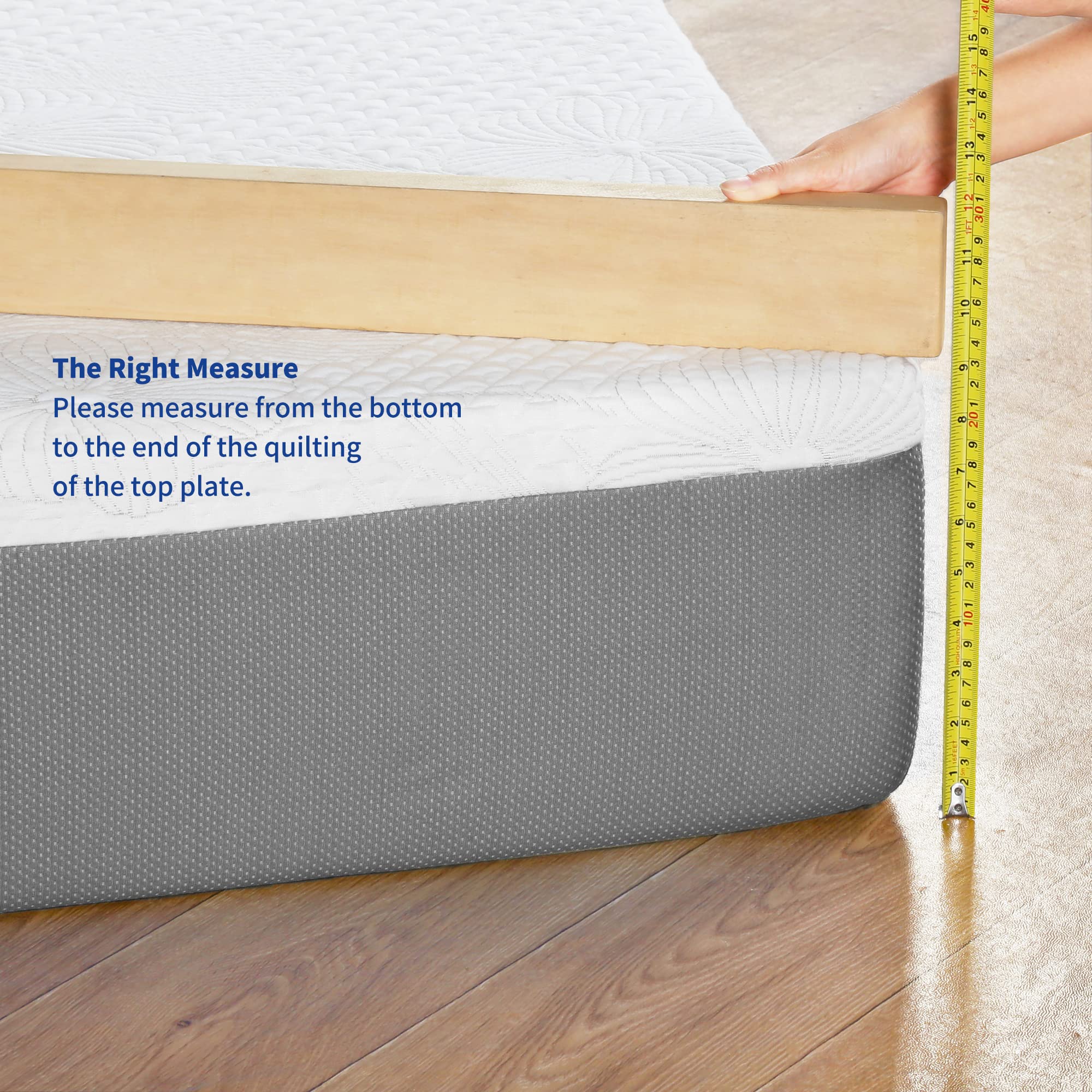 Olee Sleep 9 Inch Ventilated Gel Infused Memory Foam Mattress, CertiPUR-US® Certified, Gray, King
