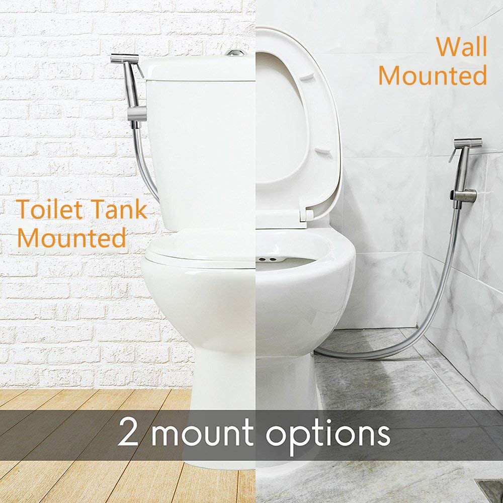 Handheld Toilet Bidet Sprayer Set Kit Stainless Steel Hand Faucet for Bathroom Shower Head Self Cleaning