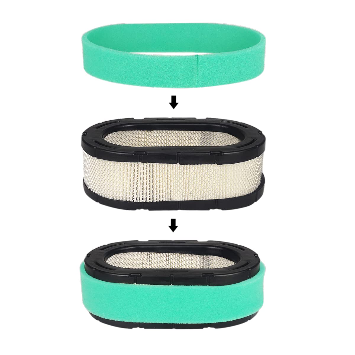 Euros 32 083 09-S Air Filter & Pre Filter Fit For Kohler 32 883 09-S1 32 083 10-S KT715 KT735 KT740 KT745 (2 Pack)