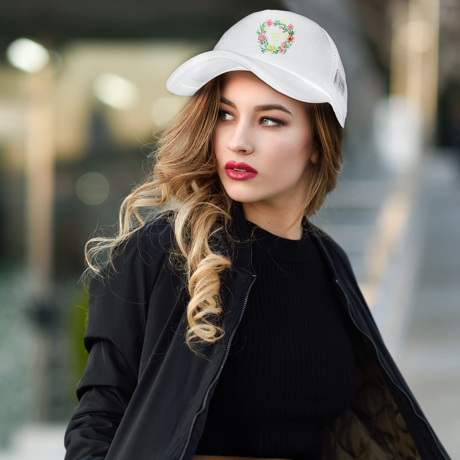 Eurzom 20 Pack Sublimation Blank Mesh Baseball Cap Polyester Mesh Plain Trucker Hat Printing Embroidery Summer Unisex (Black)