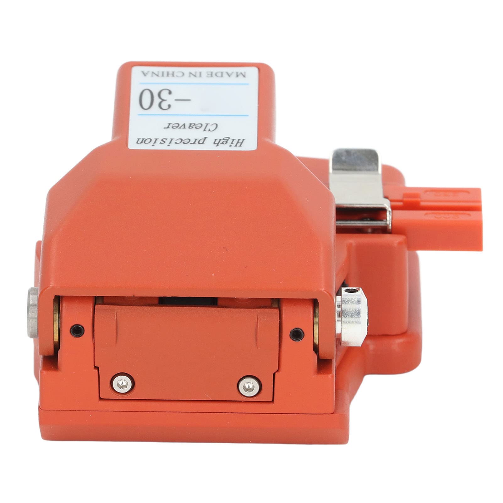 Fiber Cleaver, High Accuracy Fiber Optic Cutter Aluminum Alloy Tungsten Steel ABS Stable Performance Thickened Unbreakable for Net Installation(Orange)