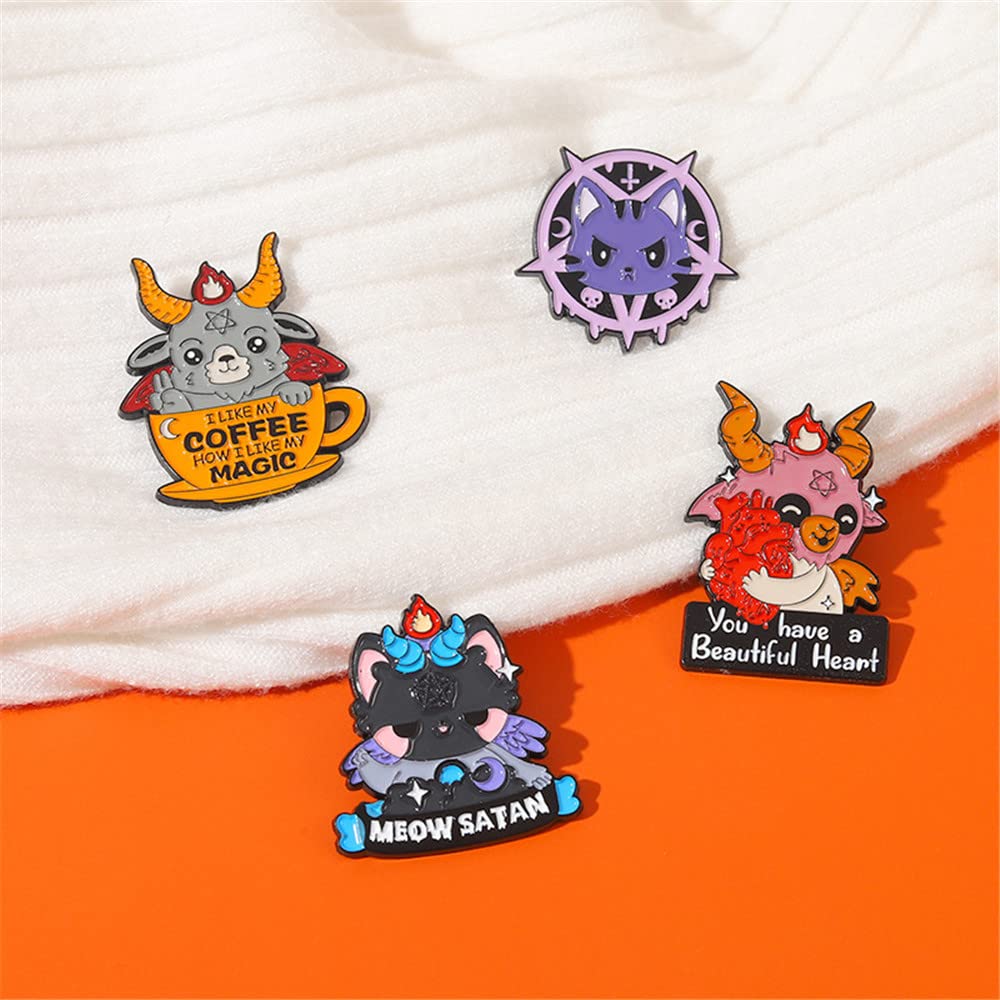 Enamel Pin Set Creative Lovely Brooch Pins Enamel Lapel Pin Lettering Pins Lapel Badge (XGS)