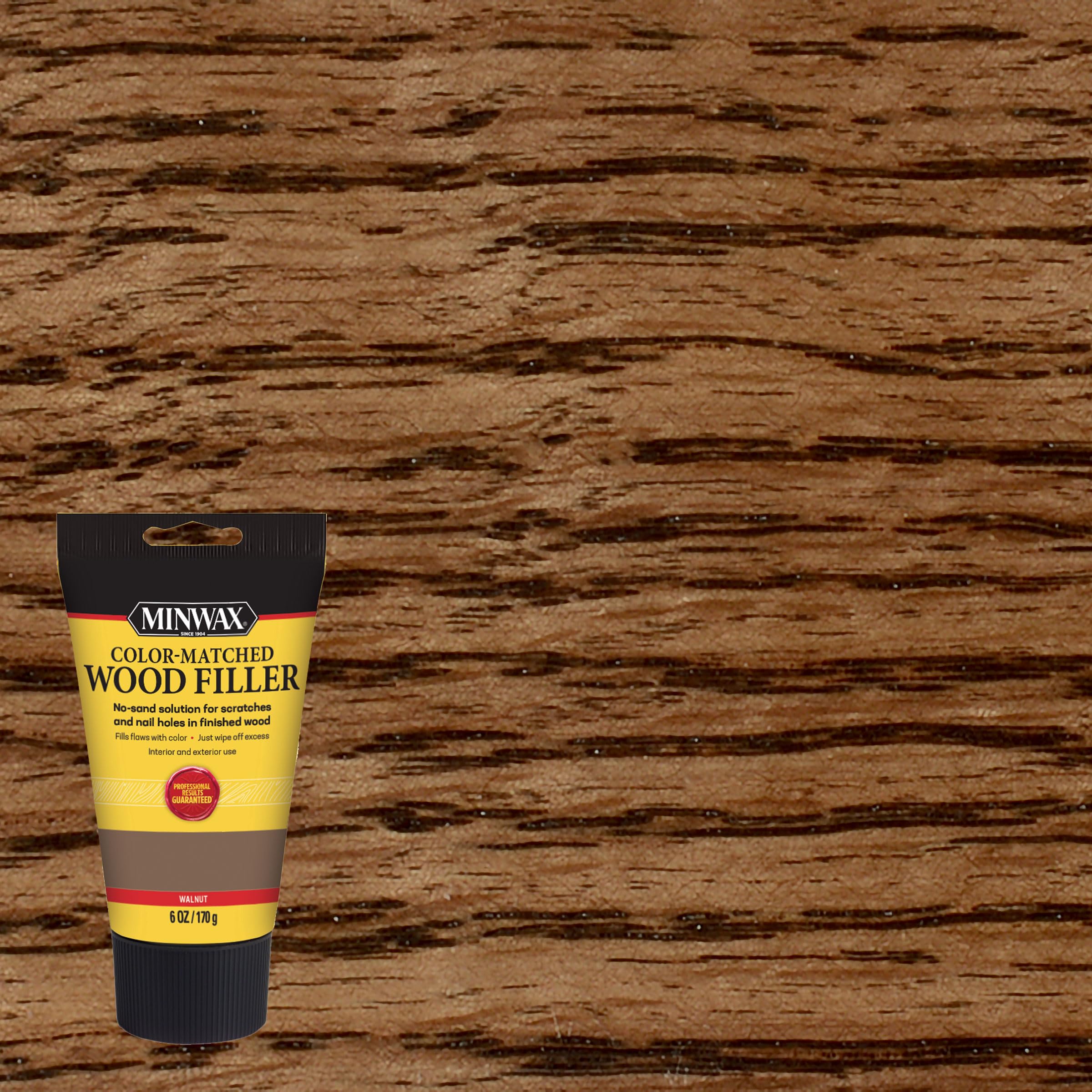 Minwax 448530000 Color-Matched Filler Wood Putty, 6 oz, Walnut, 6 Ounce