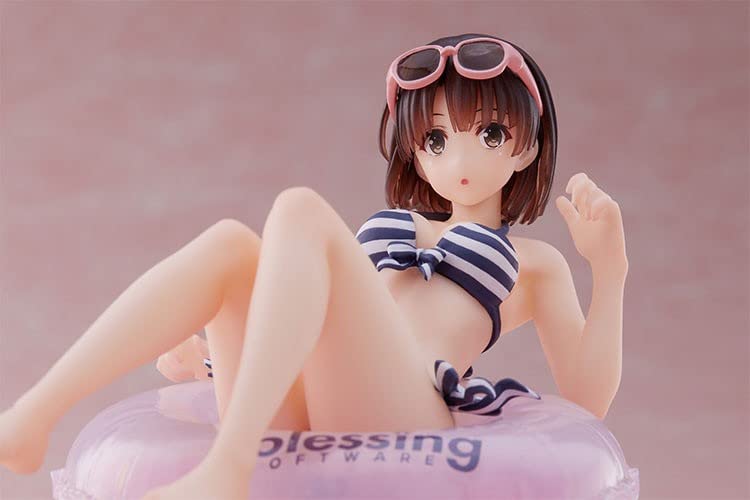 Figure, How to Raise A Boring Girlfriend, Pool Party, Katou Megumi, Anime Game Character, About 10cm High, Static Table Decoration, Room Decoration Model, Handmade Model