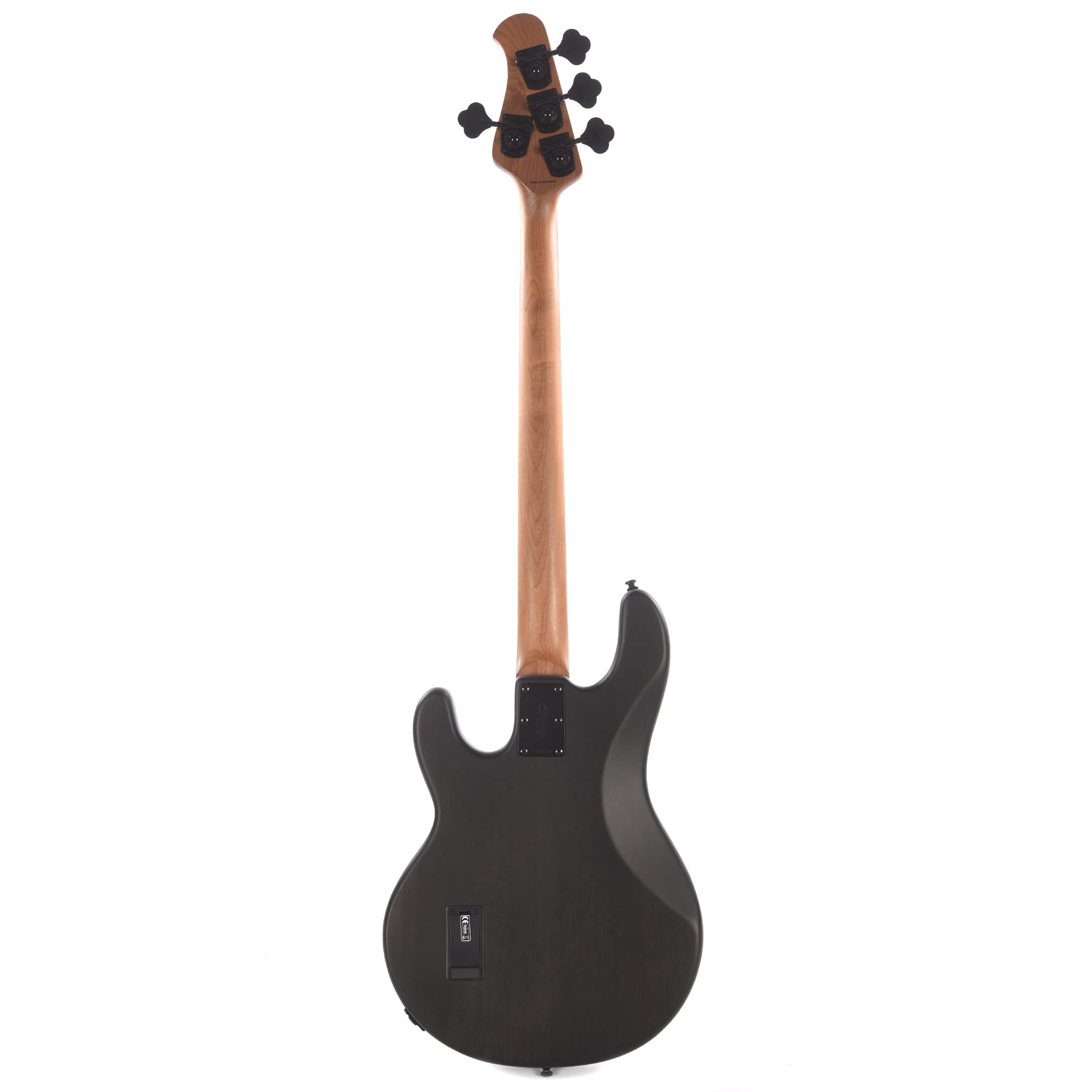 Sterling By MusicMan 4 String Bass Guitar, Right, Poplar Burl, Trans Black Satin (RAY34PB-TBKS-R2)