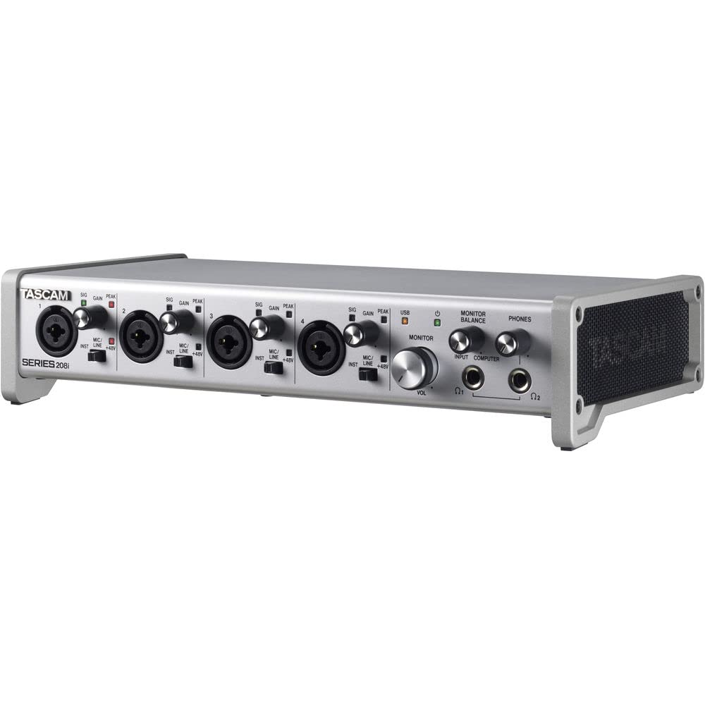 Tascam SERIES 208i 20 IN/8 OUT USB Audio Interface with MIDI, DAW Recording Software for Songwriting, Podcasting, Recording