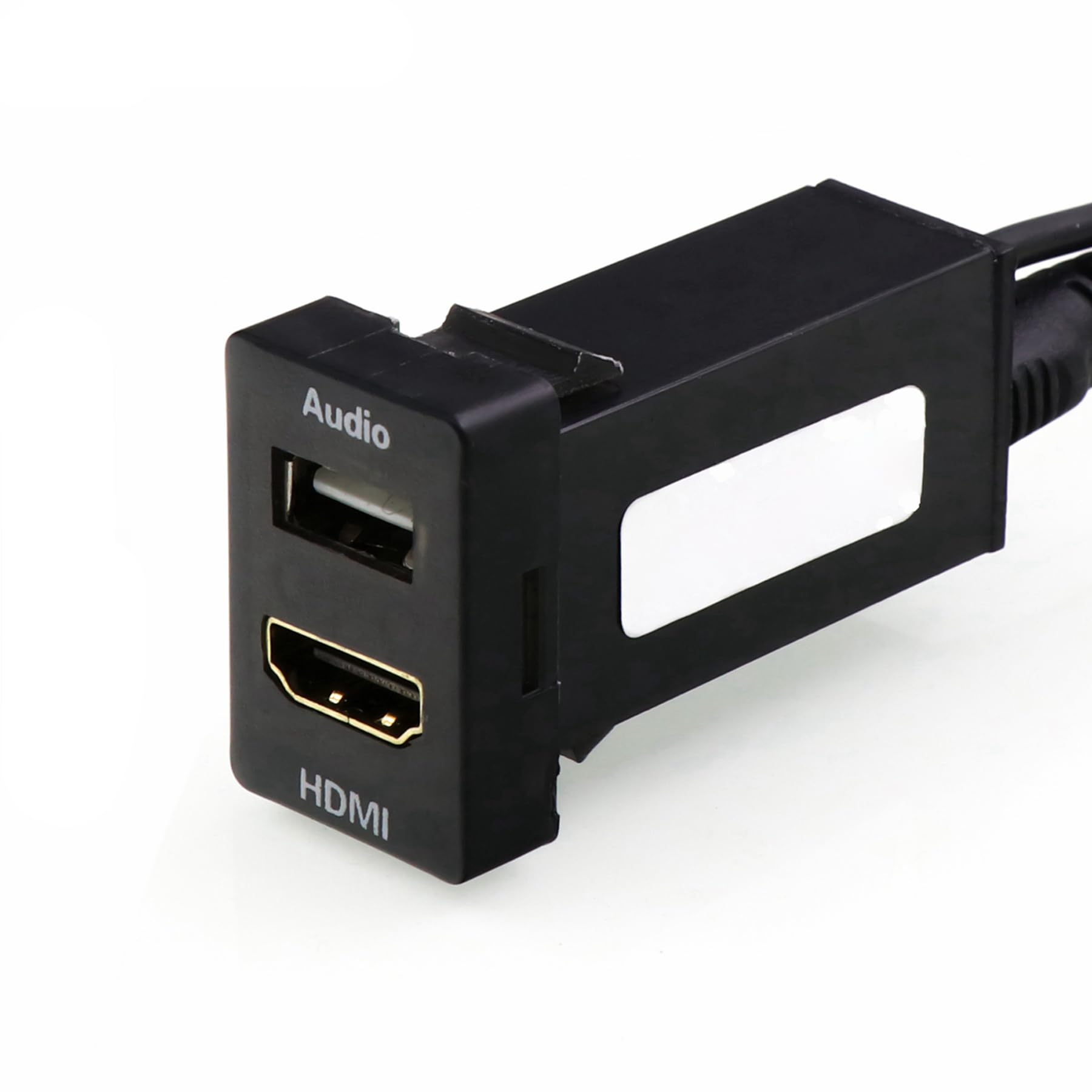 Timloon HDMI Socket Mount Cable +USB Audio Input Audio Relay Use for Toyota(Type A)