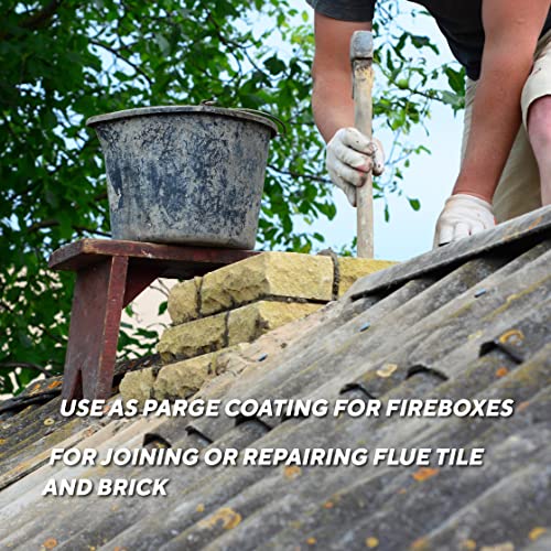 Rutland Dry Mix 211 Refractory Mortar, Masonry & Fire Brick Cement, No Heat Cure Required, Dark Gray, 2550F, 10 lb Pail