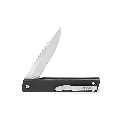 Buck Knives 256 Decatur Folding Ball Bearing Flipper Liner Lock Pocket Knife (Black)