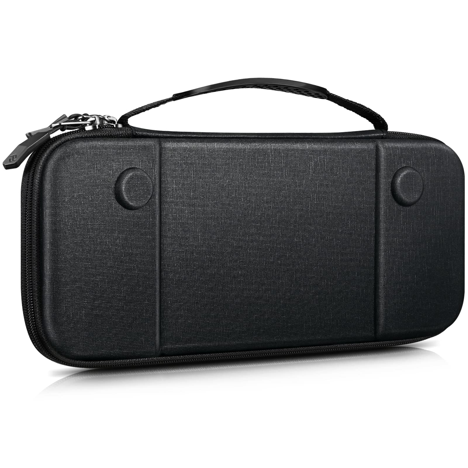 Fintie Slim Carrying Case for Steam Deck/ASUS ROG Ally 7" Gaming Handheld - [Slim Fit] Shockproof Protective Travel Storage Bag with 16 Game Cartridges (Black)