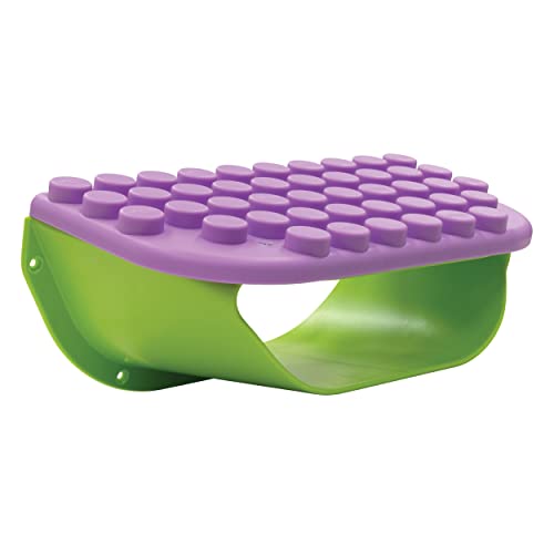 UNiPLAY Building Blocks Daycare Play Shelf with Storage 11 Piece Set, Sensory Toys Storage Bin and Play Shelf for Teething Baby Starter Learning Building Blocks, Ages 3 Months and Up, Purple