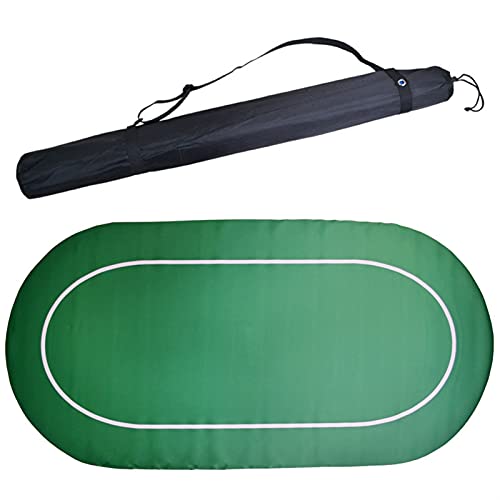 Craps and Roulette Table Felt Poker Tablecloth NO Logo NO Printing 18090cm Texas Baccarat Poker Chip Table Mat Oval Rubber Poker Gambing Mat Green Table Cloth