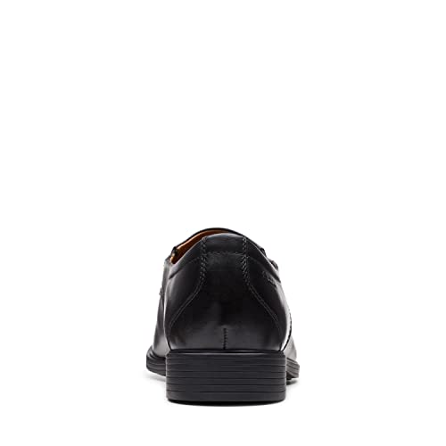 Clarks Men's Whiddon Plain Loafer, Black Leather, 9.5 Wide