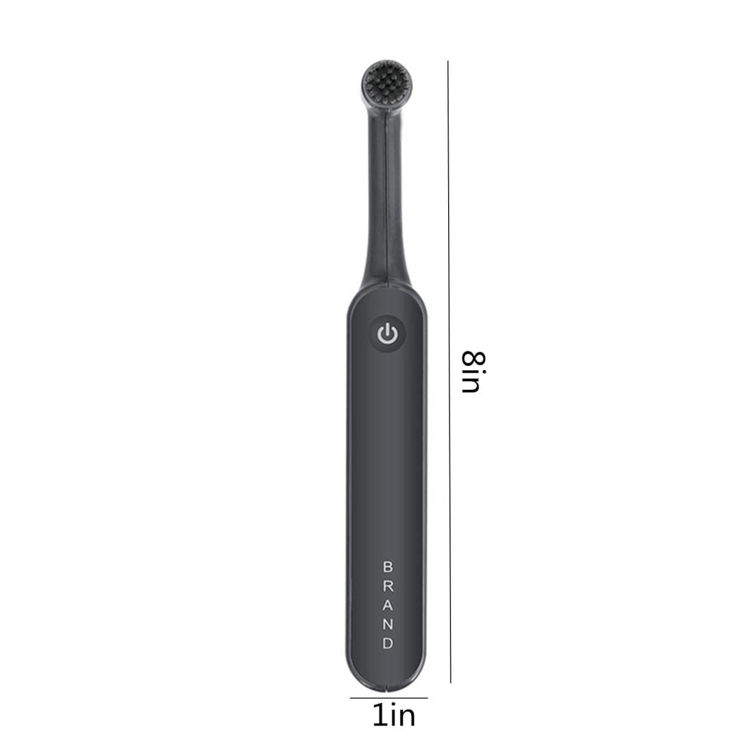 Firzero Electric Toothbrush for Adults, Waterproof Rotary Toothbrush with 4 Brush Heads, Portable USB Rechargeable Soft Bristle Vibrating Toothbrush with Two Gears Net Tooth Mode (Black)