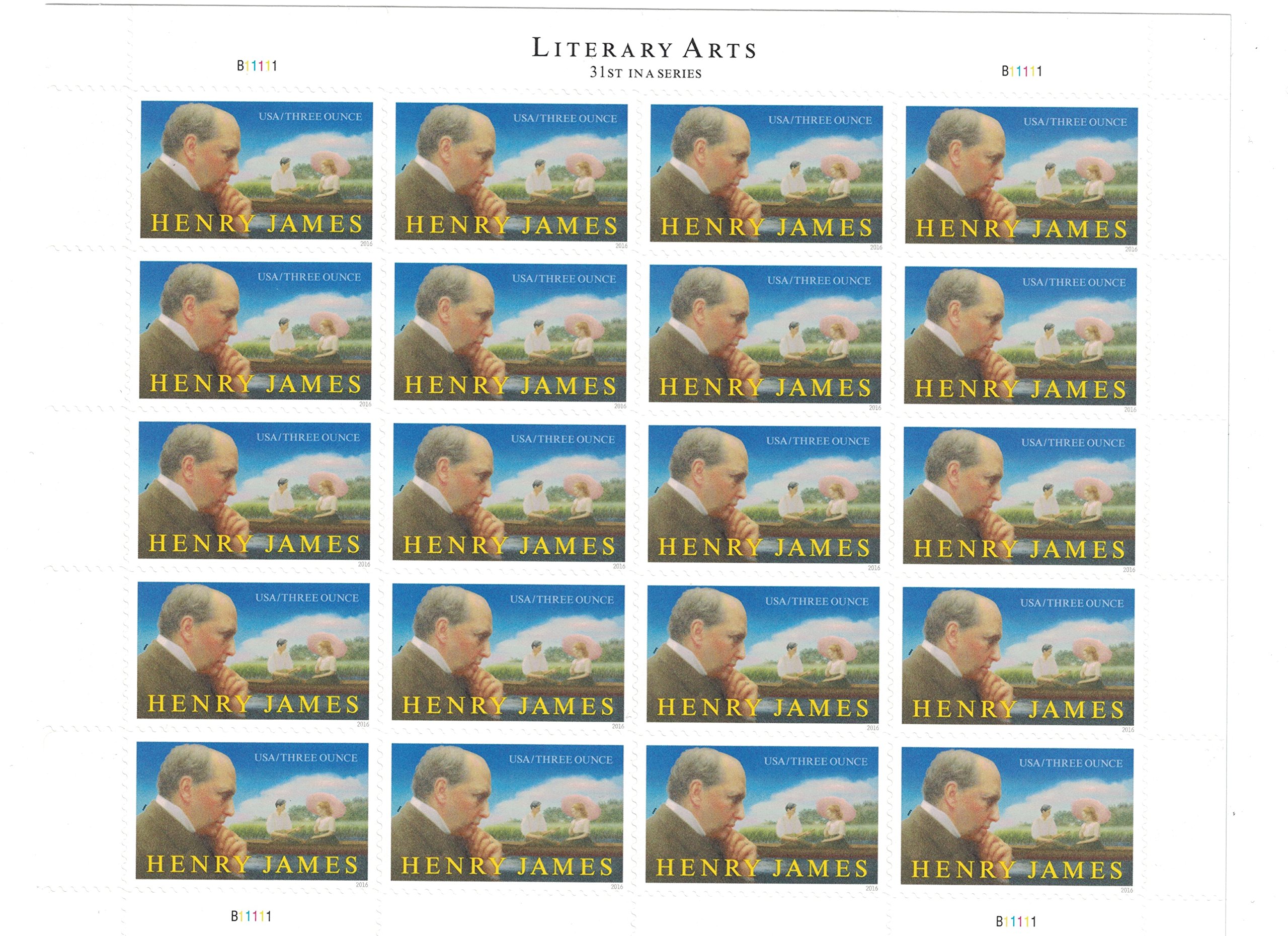 USPS Henry James Three Ounce Forever Stamps - Sheet of 20