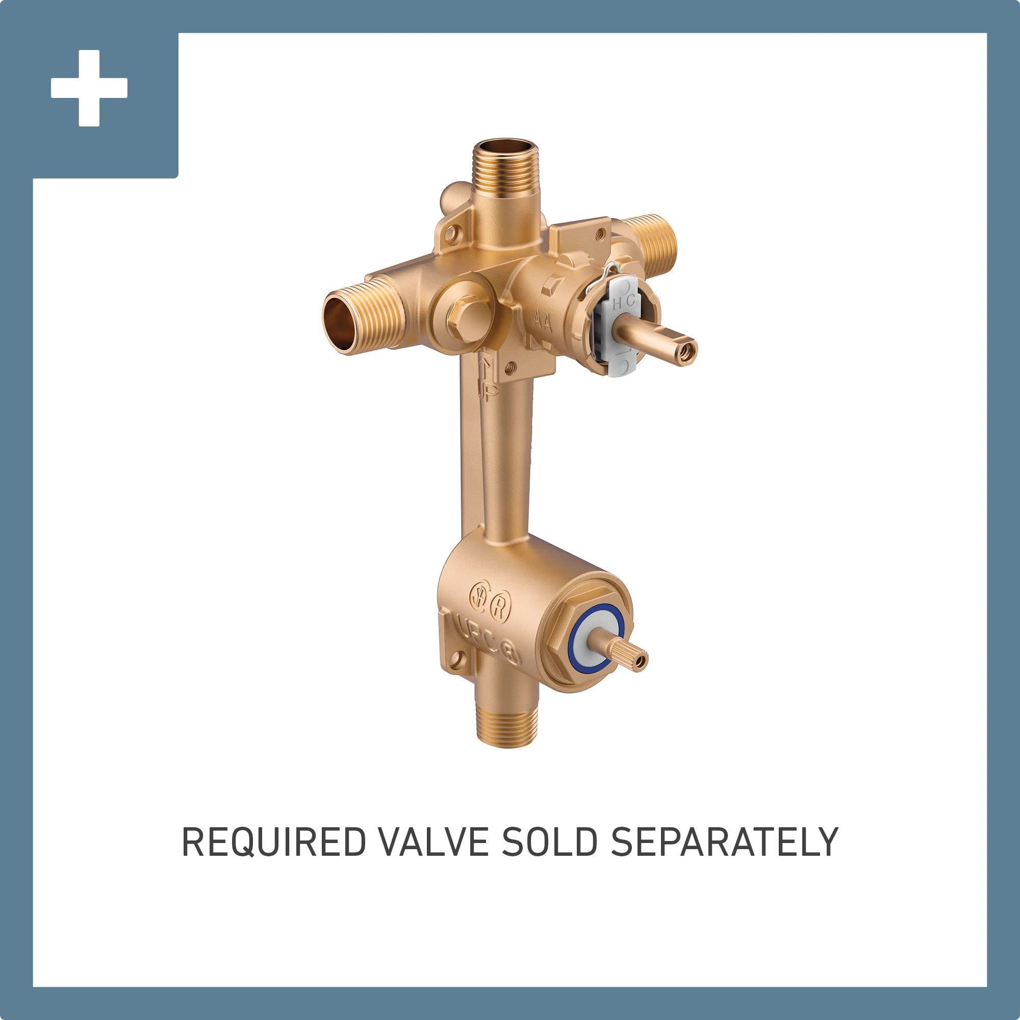 Moen T4500 Wynford Posi-Temp with Built-in 3-Function Transfer Valve Trim Kit, Valve Required, Chrome