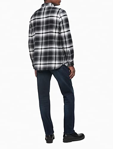 Calvin Klein Men Standard Straight Fit Jean, Boston Blue Black, 32W x 34L