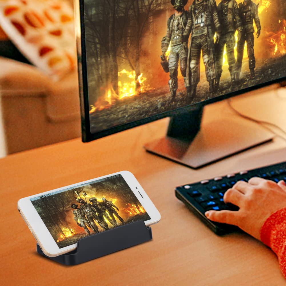 EYYVRE Stand Dock for Valve Steam Deck, Desktop Heat Dissipation Steam Deck Dock Steam Deck Accessories Multifunctional Phone Holder