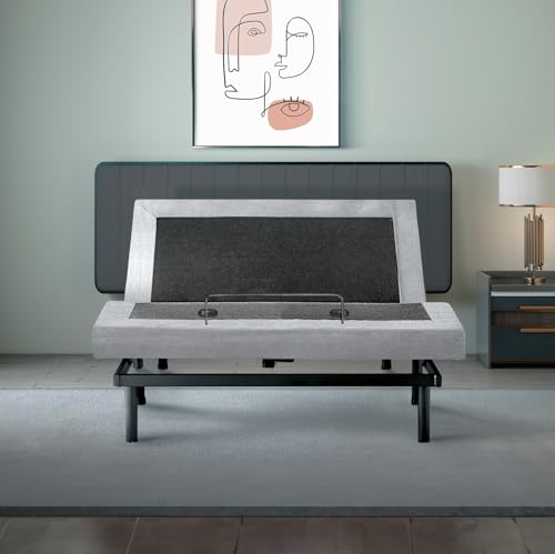Irvine Home Collection Premium Queen Adjustable Bed Base with 10 Inch Gel Memory Foam Mattress