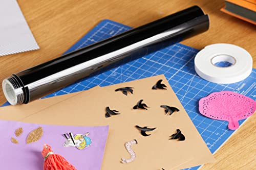 Cricut Premium Permanent Vinyl Roll (12 in x 15 ft), Weather-Resistant, Dishwasher-Safe & Fade-Proof, Compatible with Cricut Cutting Machines, Create Signs, Labels, & Personalize DIY Project, Black