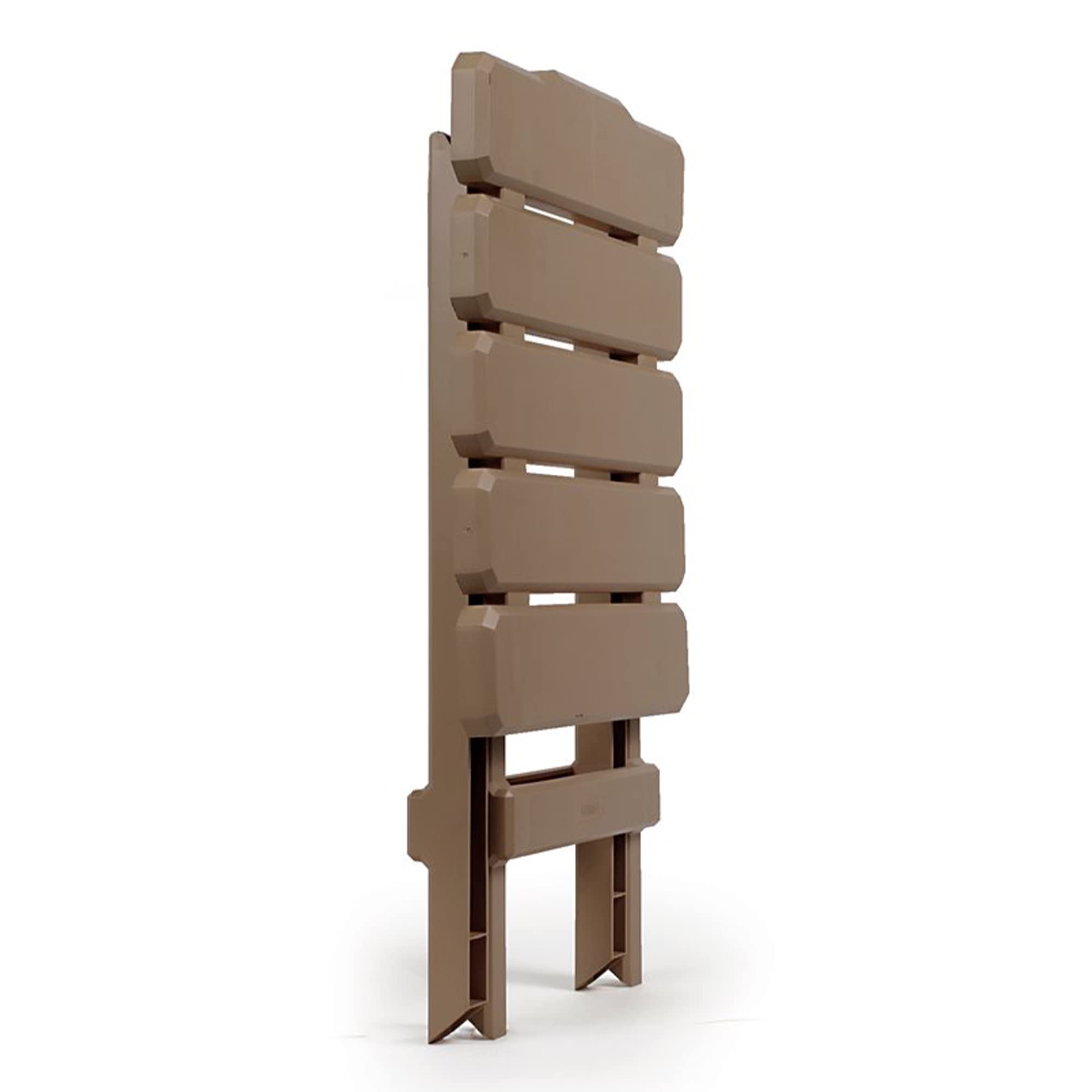 Camco Adirondack Portable Outdoor Folding Side Table-Perfect for The Beach, Camping, Picnics, Cookouts and More-Weatherproof and Rust Resistant-Taupe (21045)