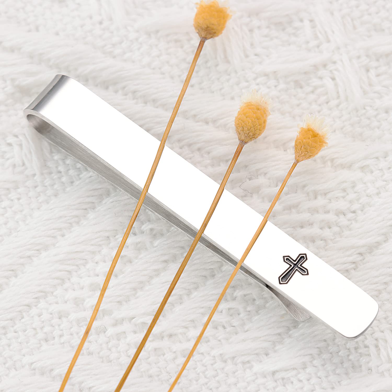 Cross Tie Clip for Men First Communion Tie Pin