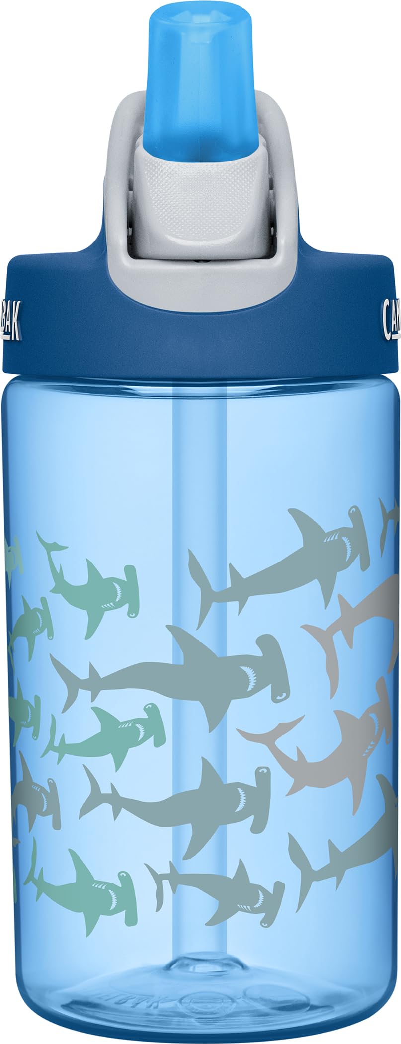CamelBak eddy Kids Water Bottle - CamelBak Kids Big Bite Valve - Spill Proof - Water Bottle For Kids - BPA-Free Water Bottle - 12oz, Hammerheads