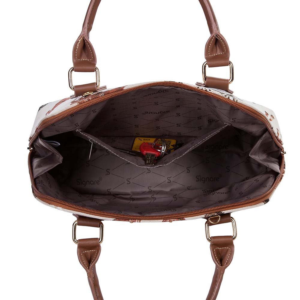Signare Tapestry Hand Shoulder Bag Cross Body Purses Handbag Satchel Bag for Women In Running Horse Design|CONV-RHOR