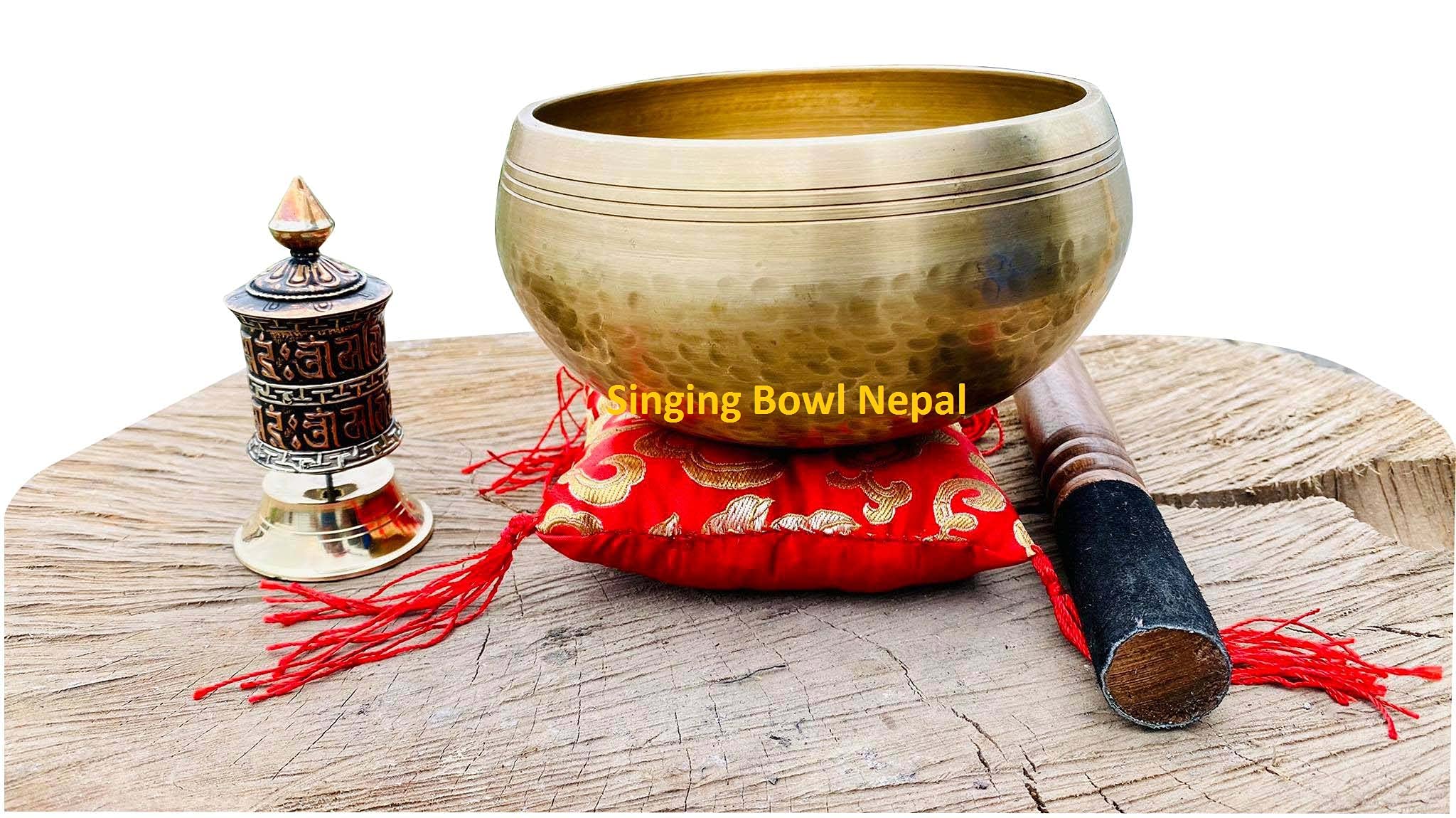 Singing Bowl Nepal-6" Tibetan Buddhist Hand Beaten Throat Chakra G Note Singing Bowl From Nepal, Release Your Inner Peace