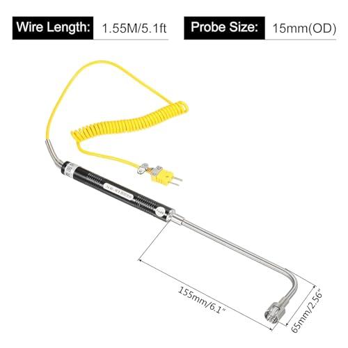 KAHDGSS Industrial Temperature Probe K-Type Sensors Temperature Probe Precise Temperature Reading