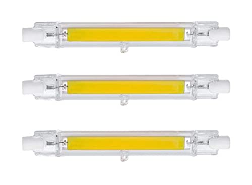 CTKcom 118mm/4.65In 15W White 6000K R7S LED Bulb (3 Pack) 110V T3 J Type Halogen Bulb Replacement 150W Halogen Bulb Equivalent Double Ended