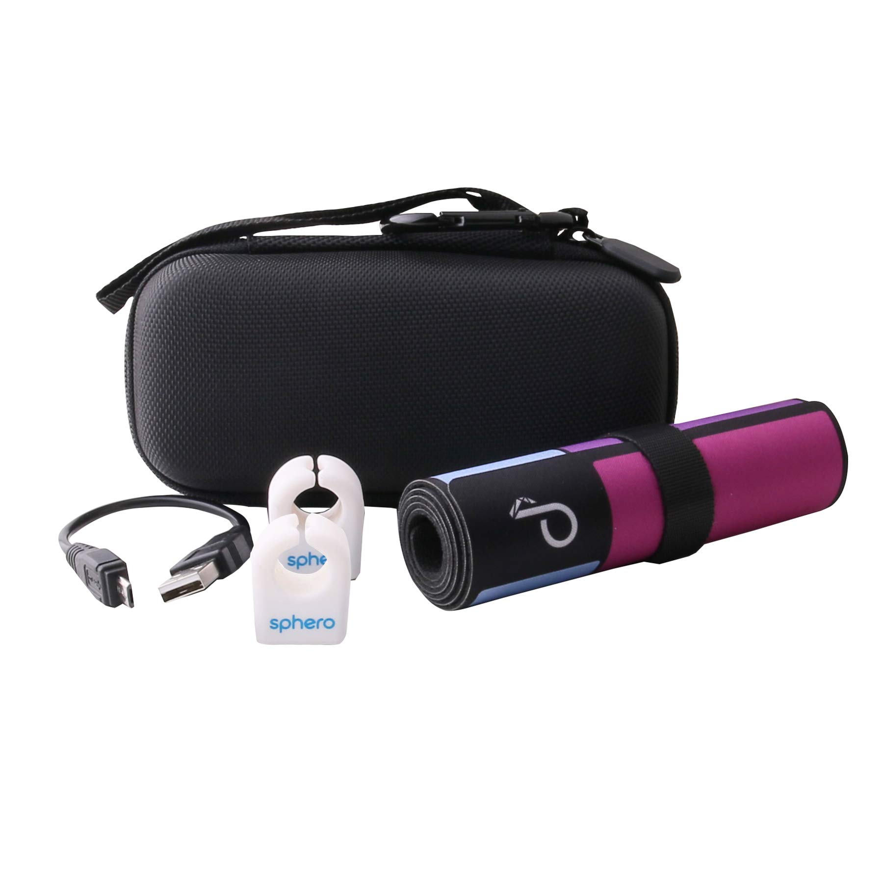 WERJIA Hard Travel Case for Sphero Specdrums Musical Rings Play Pad (Black)