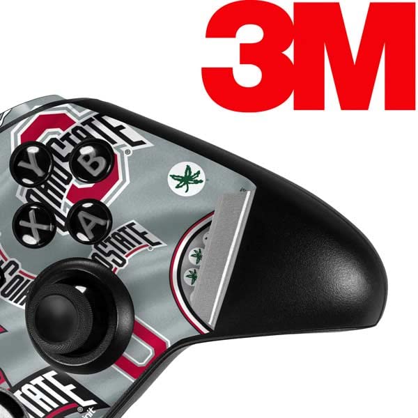 Skinit Decal Gaming Skin Compatible with Xbox One Elite Controller - Officially Licensed Ohio State University Ohio State Pattern Design