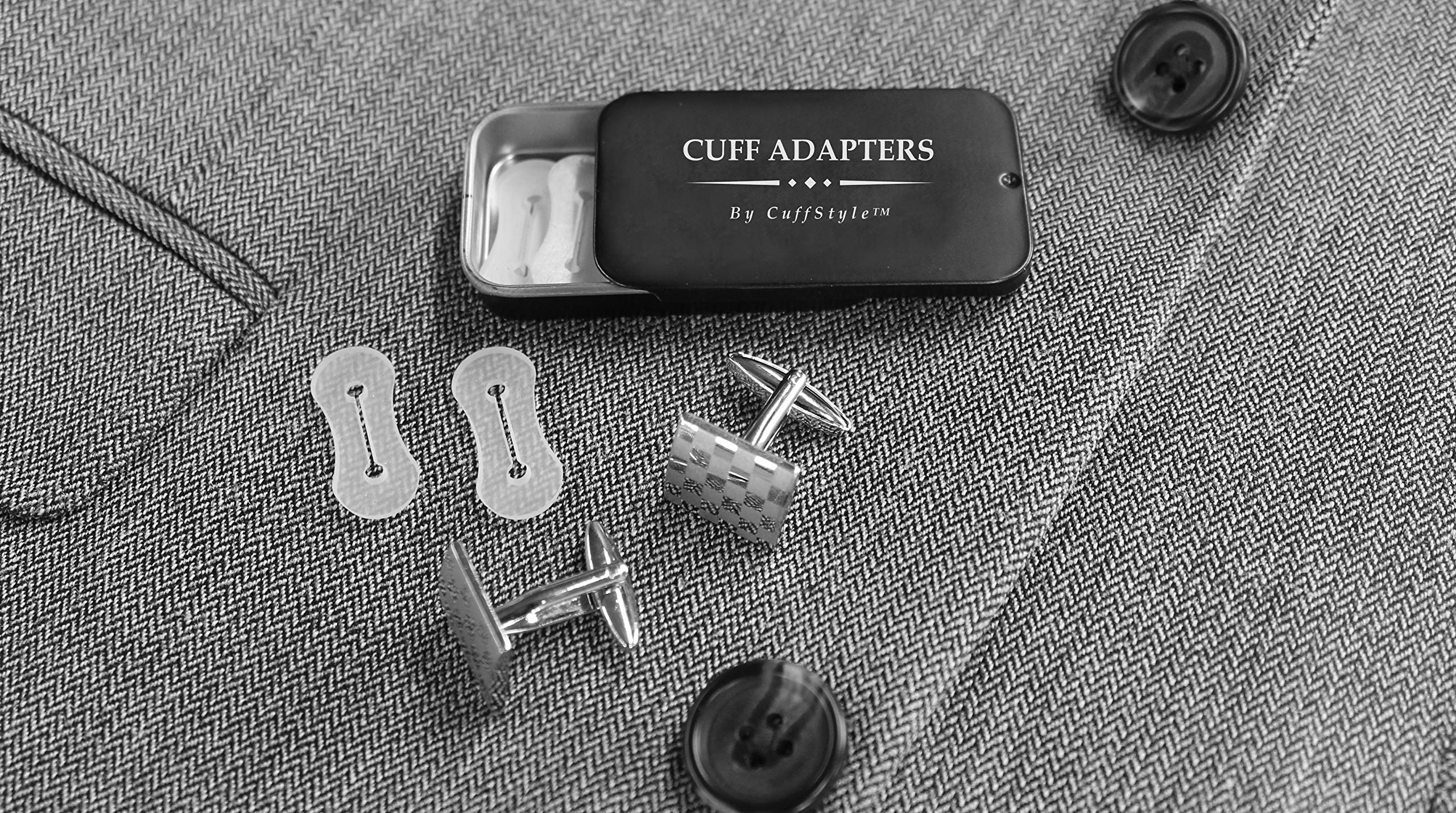 Cufflinks Adapters by CuffStyle for Cufflink worn with Men's Dress Shirts and French Cuff Shirt