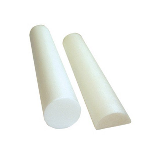 Cando Foam Roller - Jumbo - White Open Cell Foam - 8 X 36 Inch - Half-Round