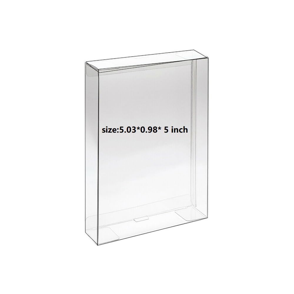 WICAREYO 10pcs Carts Clear CIB Case Sleeve Box compatible for Gameboy Color Advance GBA GBC NGPC Cartridge Protector