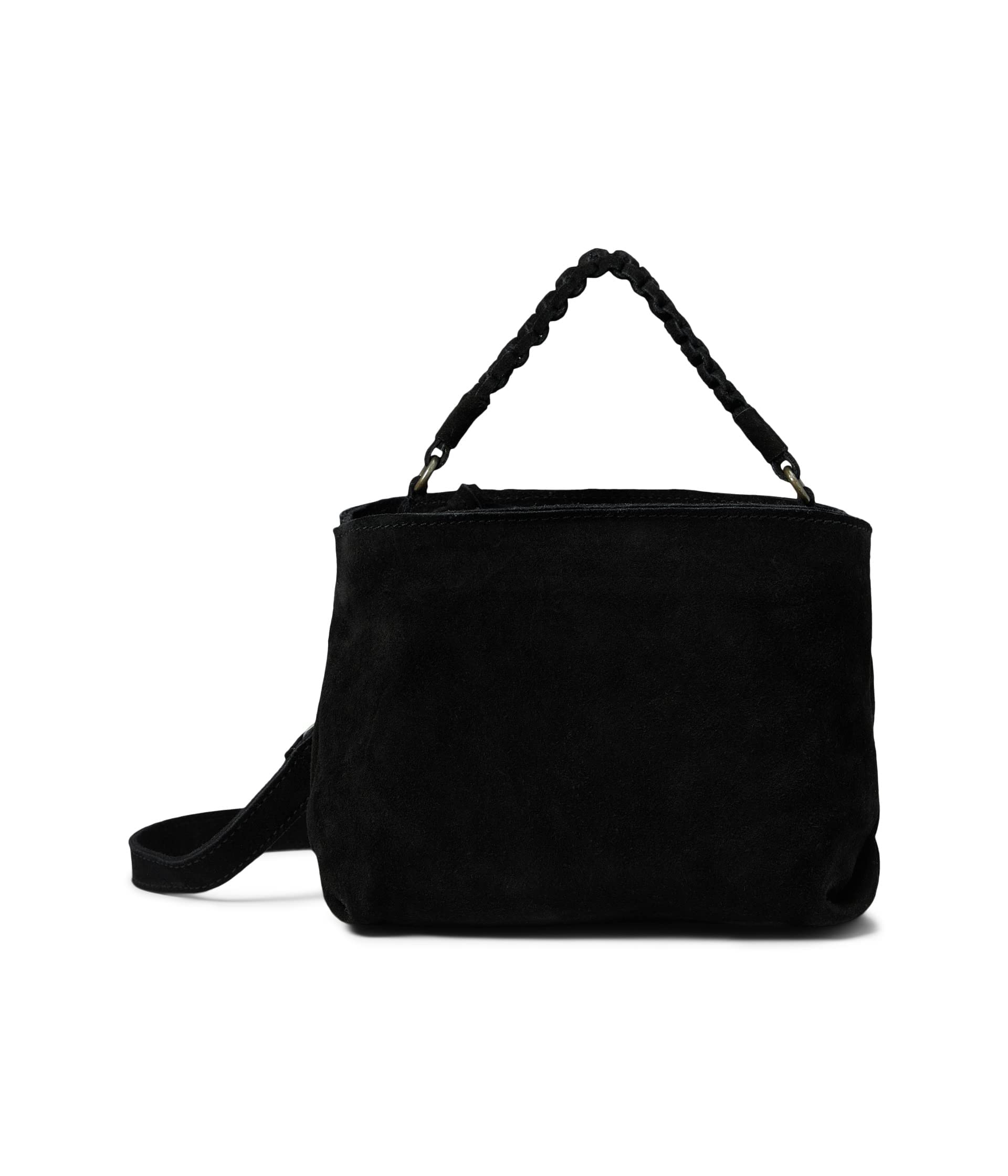 Free People Cody Suede Crossbody Bag For Women - Leather Construction With Zippered Top Closure, Chic and Gorgeous Handbag Black One Size One Size