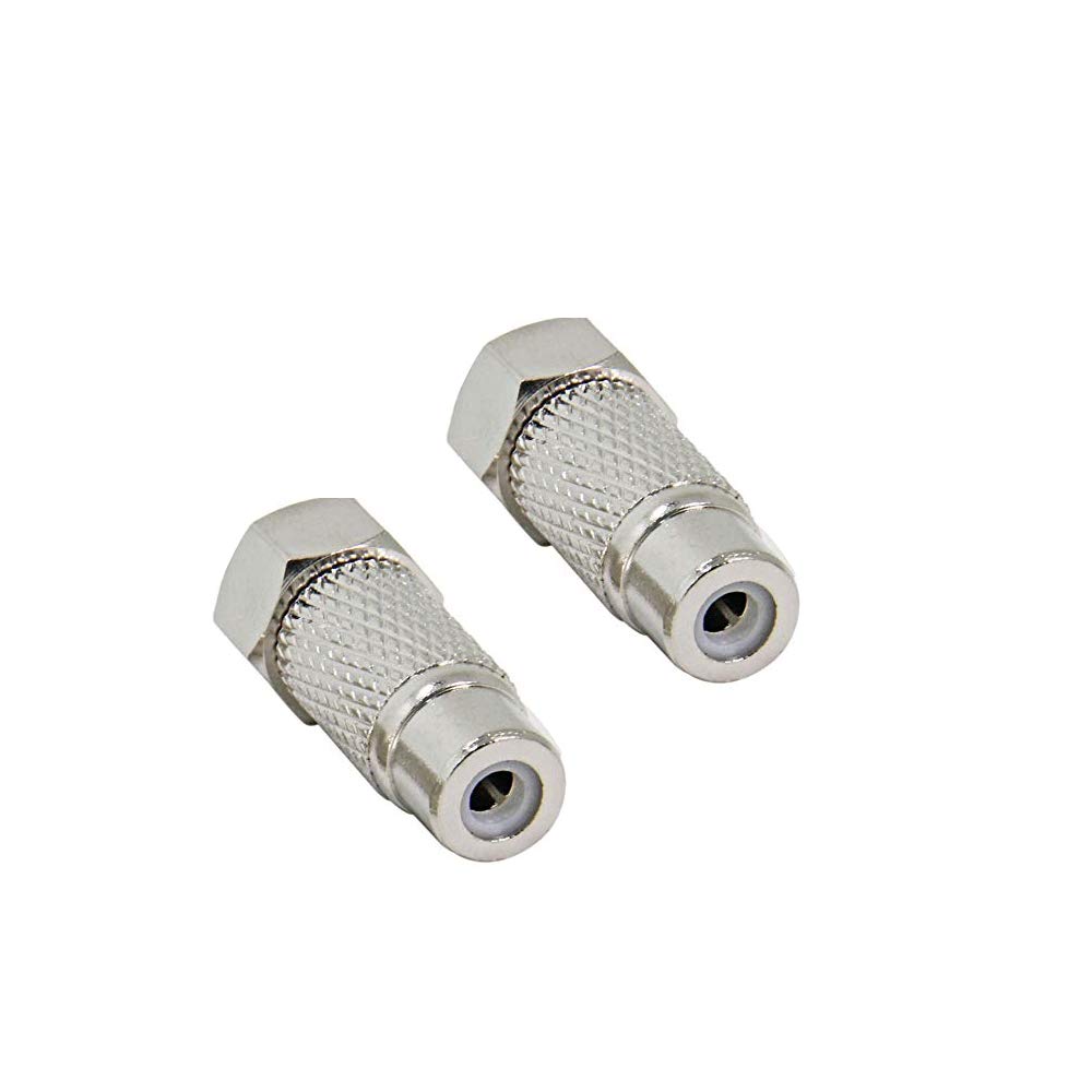 WICAREYO RF to Coax Adapter, 2PCS F Plug Female Adapter F Type Male Plug Coax to RCA Female Jack RF Video TV Connector for Atari 2600