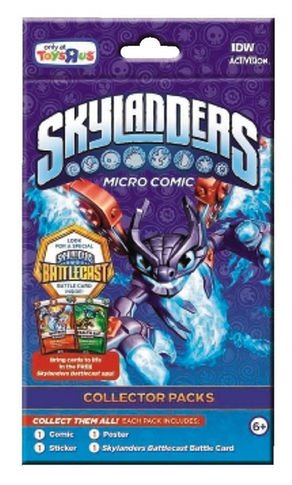 Skylanders Superchargers characters figures with bonus micro comic bundle. Birthday Bash Big Bubble Pop Fizz, Lava Lance Eruptor, Sky Slicer, Splat, Big Bubble Pop Fizz and Elite Zook.