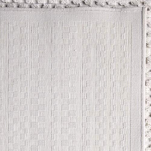 My Texas House Quail Hallow Rug - 5'2" X 7'6" Rectangle In Natural, High-Low, Geometric Design, Indoor Outdoor Patio And Home Decor