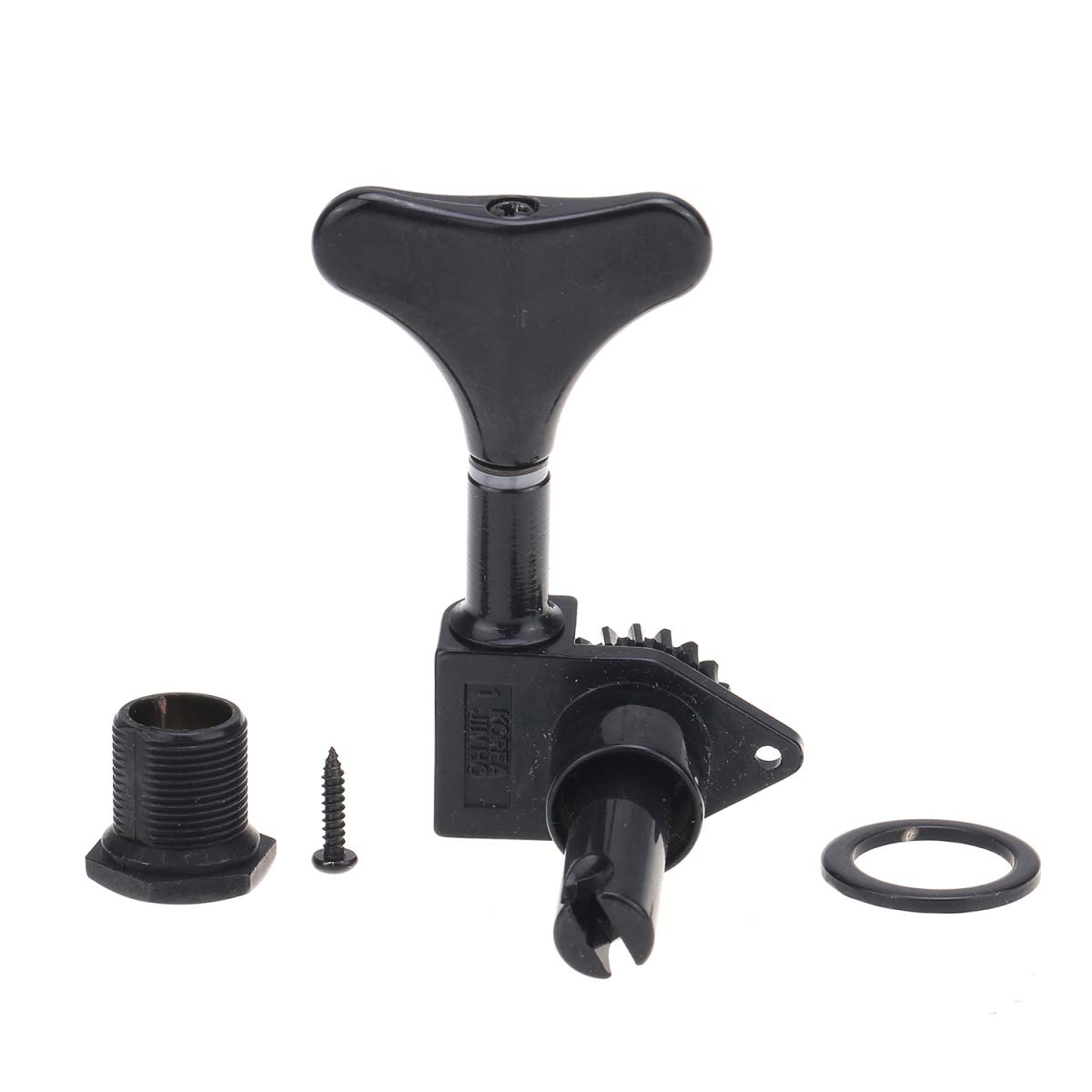 Wilkinson 2R2L 20:1 Ratio Bass Tuners Machine Heads Tuning Pegs Keys Set for Ibanez Style Electric Bass, Black