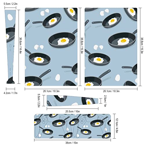 Fried Eggs Full Protective Skin Cover Design Wrap Decal Sticker Compatible with PS5 Digital Edition Console and Controller