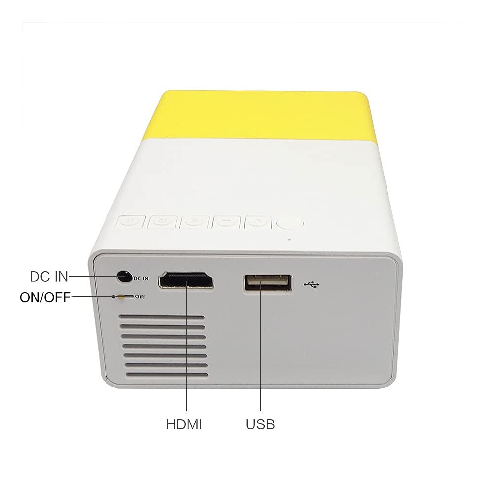 FZZDP Portable LED Mini Projector Home Theater Game Video Player SD Compatible USB Speaker YG-300 Child Beamer